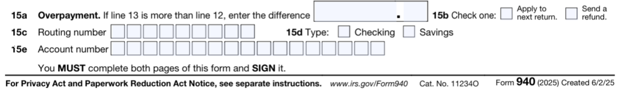 Federal Form 940