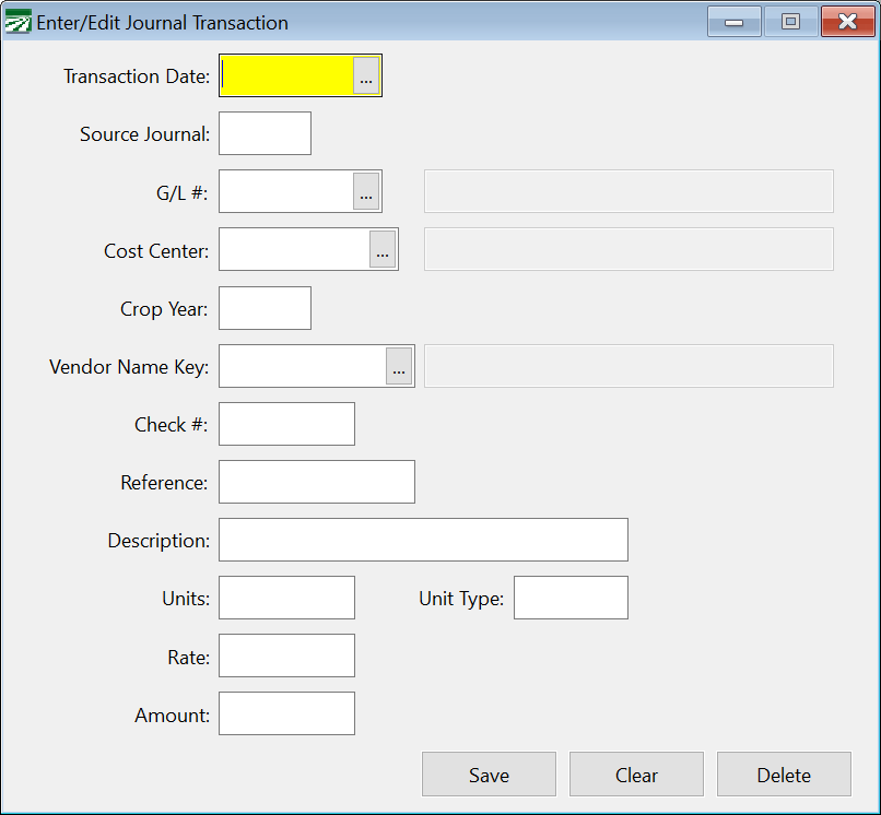 Manual Journal Transactions