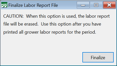 Finalize Labor Report File