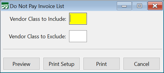 Do Not Pay Invoice List
