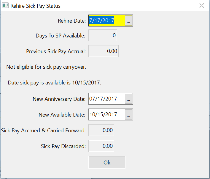 Assigning Sick Pay Plans to New or Returning Employees