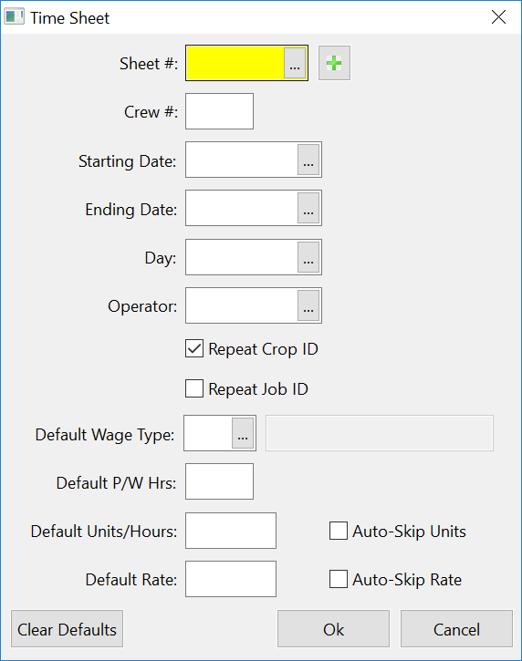 Daily Payroll Right-Click Menu Options