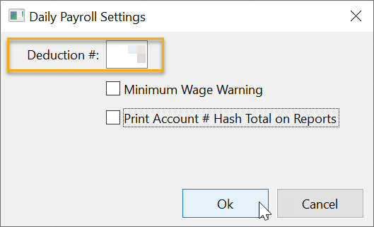 Daily Payroll Right-Click Menu Options
